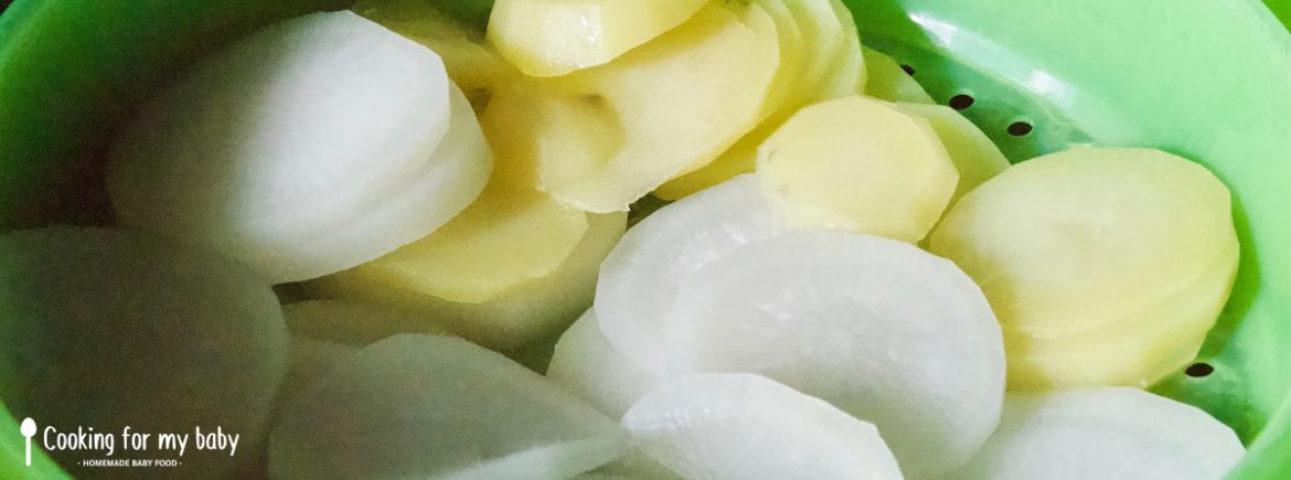 Black radish, mascarpone and nutmeg puree for babies (from 6 months ...